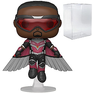 POP Marvel: Falcon and The Winter Soldier - Falcon (Flying) Funko Pop! Vinyl Figure (Bundled with Compatible Pop Box Protector Case) Multicolor 3.75 inches
