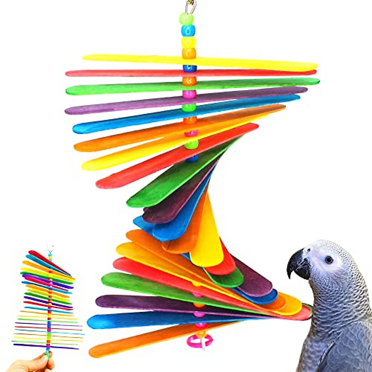 Bonka Bird Toys 867 Big Stick Colorful Wood Chew Beak Parrot Parrotlet Budgie Macaw African Grey
