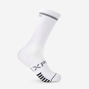 Thorlos Unisex T1CXU Tennis Thin Padded Crew Sock, White, Medium