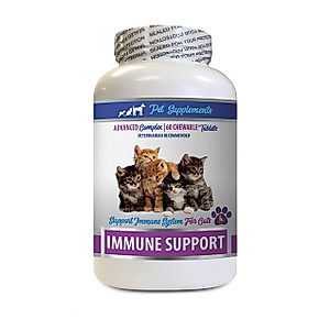 PET SUPPLEMENTS cat Liver Support Food - CAT Immune Support - Booster - Premium Complex - Treats - cat Allergy Relief - 1 Bottle (60 Chews)