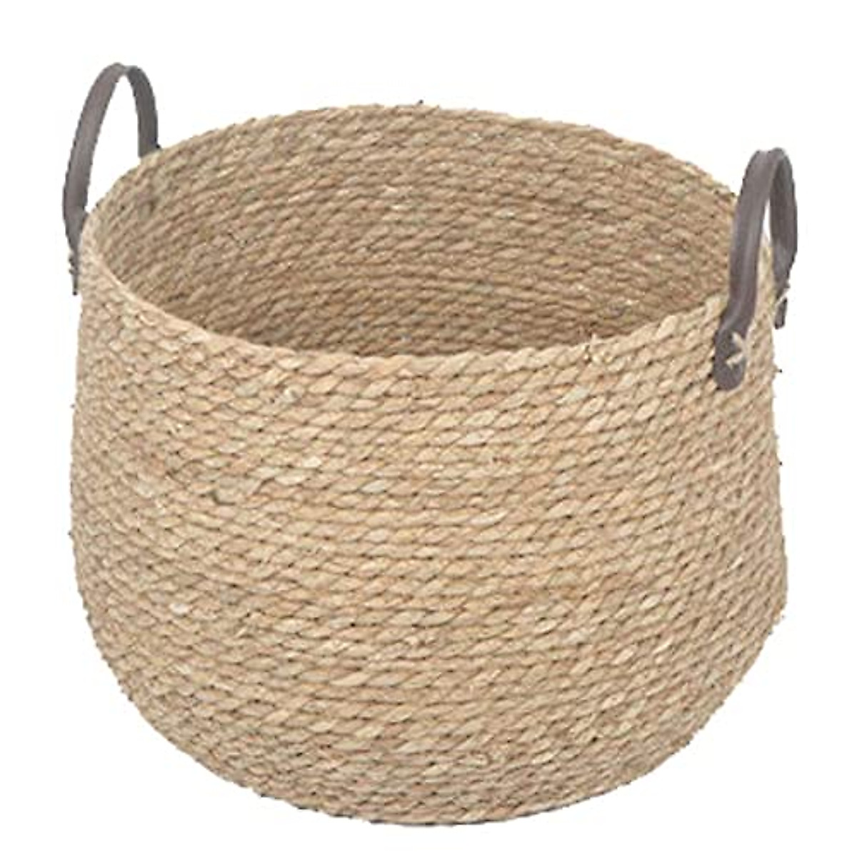 Handmade Rattan Basket Laundry Diaper Toy Storage Basket (Size : Small) (Large)