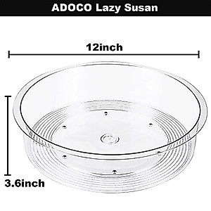 Clear Lazy Susan Turntable Organizer for Cabinet - Kitchen Pantry Organization and Storage