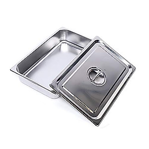 4 Pack Stainless Food Pan 4inch Deep Full Size Steam Table Pan Hotel Buffet Food Holder, Hotel Pan Steam Table Pan with Lids Anti-Jam Hotel Food Pans (4-Pack Hotel Pan)