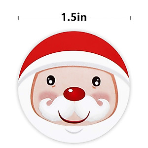 500 Pieces Christmas Stickers Santa Face Stickers Red Buffalo Plaid Label Stickers Santa Claus Decoration for Kids, Christmas Party Holiday Birthday Cards Envelopes Goodie Gift Bag Fillers