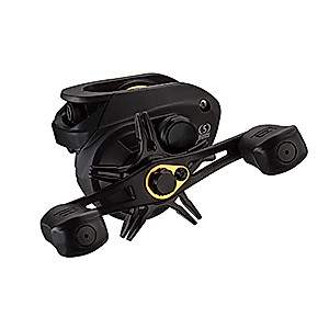 13 FISHING - Origin R1 Baitcast Reel - 8.1:1 Gear Ratio - Left Hand Retrieve (100 Size) (Fresh) - OR1-8.1-LH, Black/Gold