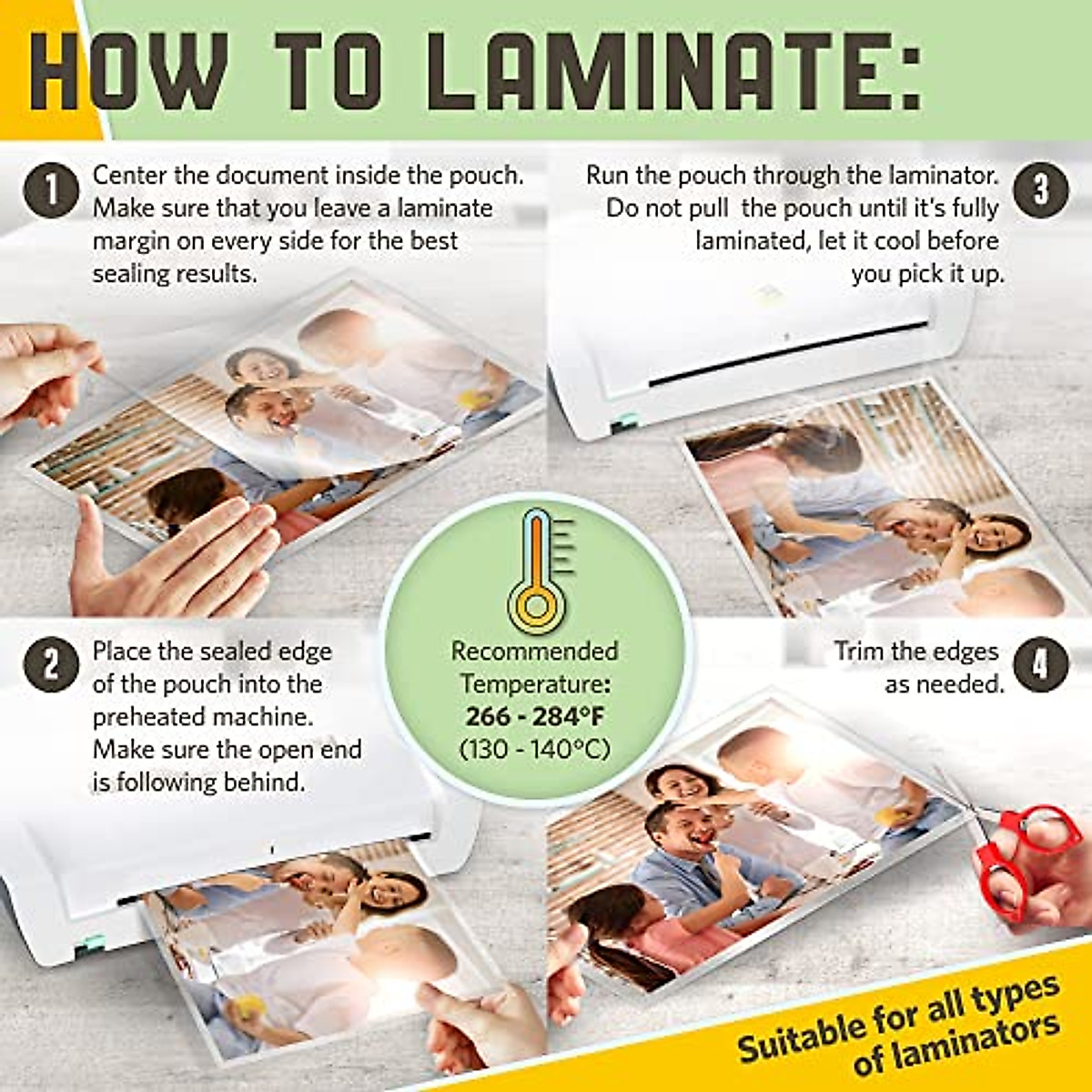 Thermal Laminating Pouches, 11.5 x 17.5 Inches, 3 Mil, 20 Pack of Menu Size Large Thermal Laminating Sheets, Suited for Laminating Sheets 11x17