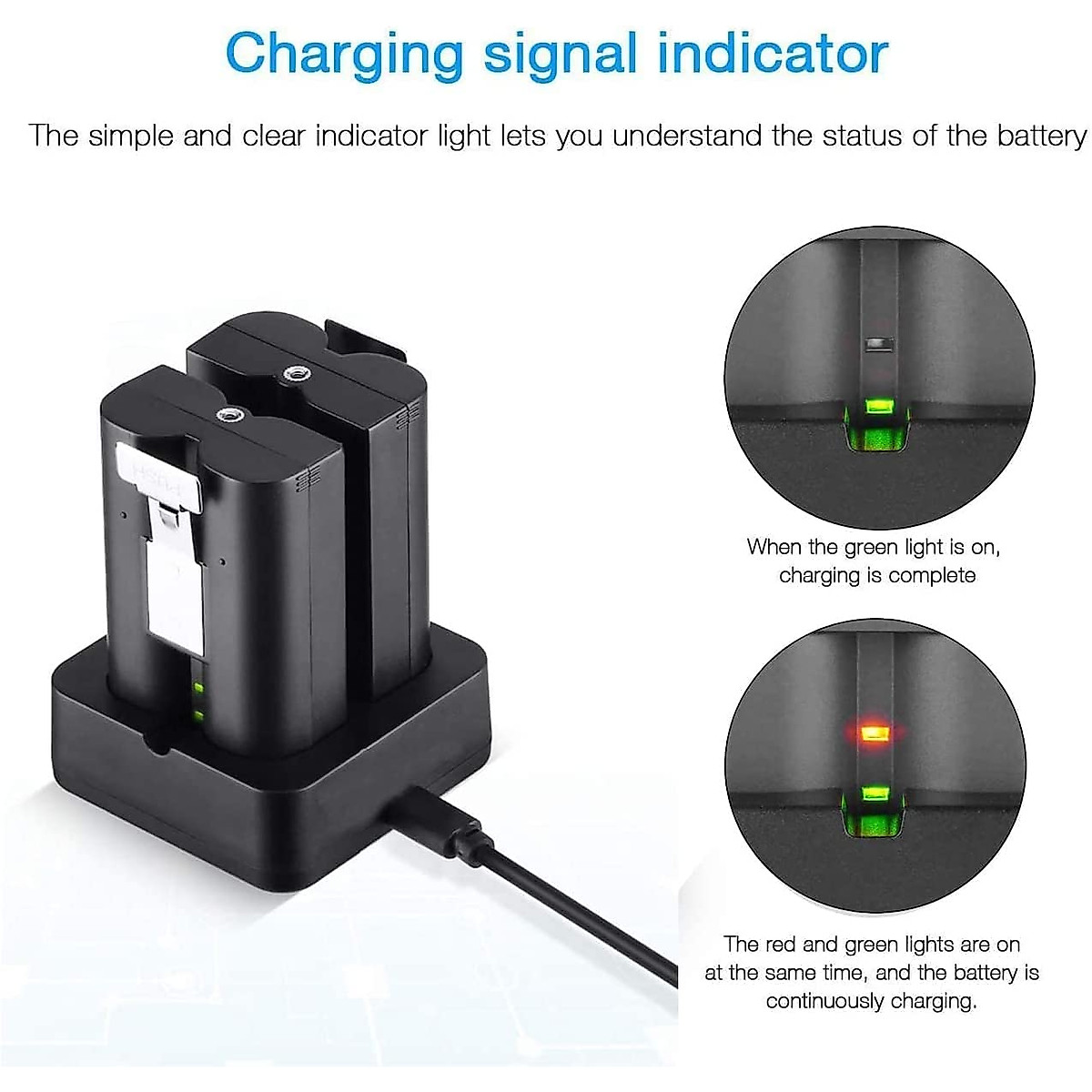 2 Pack 6040mAh Replacement Battery with Charger Station for Ring-Doorbell Camera 2/3/4, Spotlight Camera and Stick Up Cam, Rechargeable Upgraded Lithium Li-ion Batteries 3.65V Camera Indoor