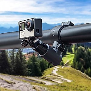 kemimoto UTV ATV Camera Mount Multi-Adjustable Compatible with GoPro Polaris for 1.75"-2" Roll Bar Roll Cage 360° Rotaion Aluminum Action Camera Holder for Hero 10 9 8 7 SJ DJL Insta360 Boat Truck