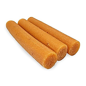Himalayan Dog Chew Yak Cheese Dog Chews, Lactose Free & Grain Free, USA Made, For All Dog Breeds, Medium Density Cheese Chew, Resealable Pouch with 3 YUM Treats, Peanut Butter Flavor