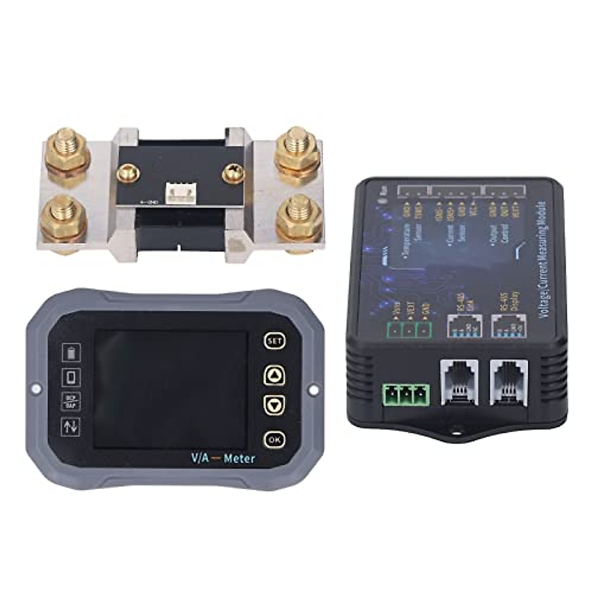 Deosdum Battery Monitor Good Conductivity Copper ABS 2 Way Capacity Shunt Battery Indicator