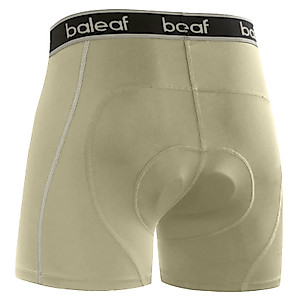 BALEAF Men's 4D Padded Bike Shorts Cycling Underwear with Padding Road Biking MTB Liner Shorts Bicycle Gear Grayish Green 3XL