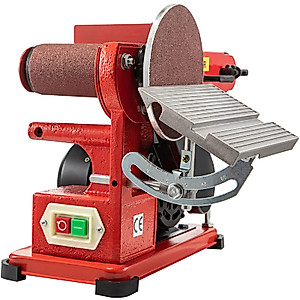 VEVOR Belt Sander 4" x 36", Disc Combo Sander 6",Electric Adjustable Bench Belt Sander 375W,Grinder Bench Sanding Machine With 4 Rubber Foot Pad