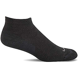 Sockwell Women's Sport Ease Bunion Relief Sock, Black Solid - S/M