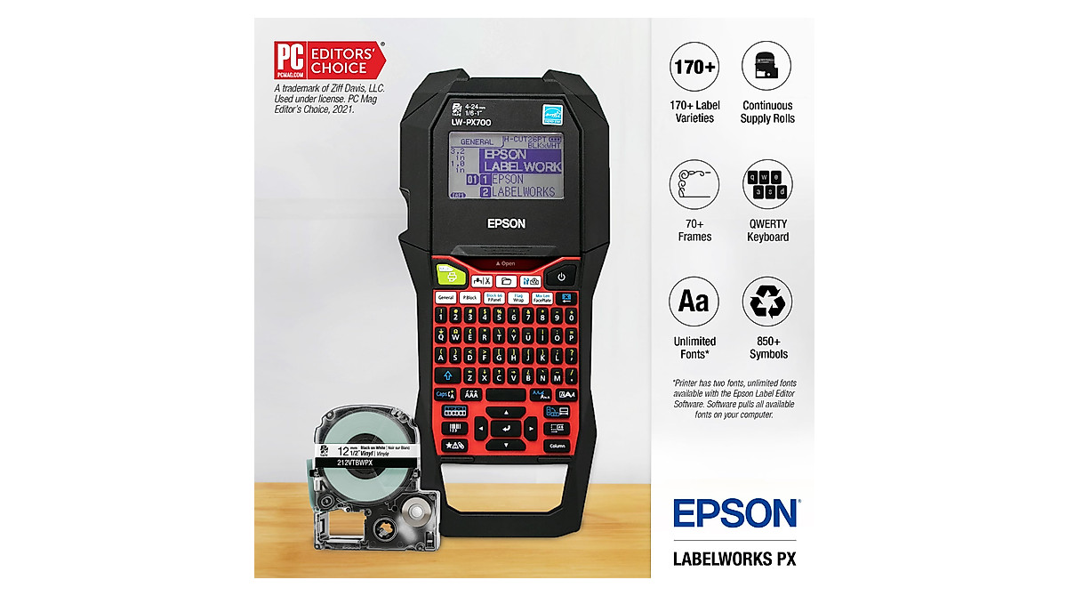 Epson LW-PX700PCD Industrial Label Maker Kit | Durable & Versatile