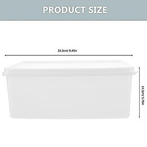 Luxshiny 1Pcs Clear Storage Box Stackable Clear Storage Bins Storage Bin Tote Storage Holder Box For Home Shop- 2. 1L