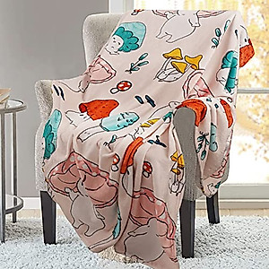Kawaii Mushroom Blanket for All Season Air Conditioner, Cute Mushroom Throw Blanket Gift Soft Flannel 50*60 Inch for Sofa Bed Lightweight Blankets