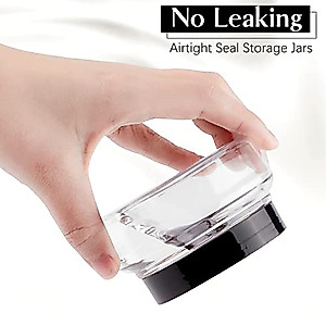 TUZAZO 5 Oz Plastic Container Tuscany Jars with Lids BPA Free, 12 Pack Empty Round Clear Cosmetic Containers Body Butter Jars for Lotion, Cream, Gel, Sugar Scrub