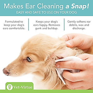 VET-VIRTUE Fragrance Free Ear Wipes for Dogs