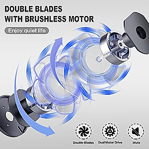 YOSHENMO MINI Portable Handheld Fan, 3 Speed Dual Motor USB Charging Personal Fan, Small Makeup Eyelash Fan ,Summer Gift for Kids Women Men Outdoor Travel Camping (Milky)