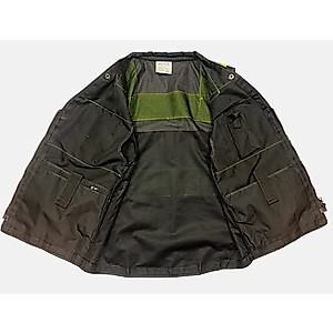 Vero1992 (C) Vest Mens Class 2 Black Series Safety Vest With Zipper and Utility Pockets Premium Black Series Surveyors Vest (L, Black)