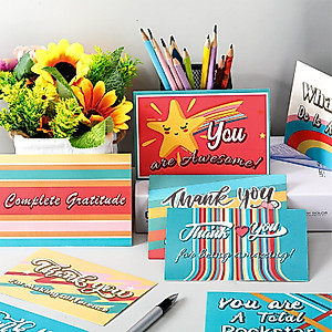 Kosiz 120 Pcs Thank You Cards 4 x 6 Inch Appreciation Postcards Assorted Greeting Cards Blank Note Cards, 12 Styles