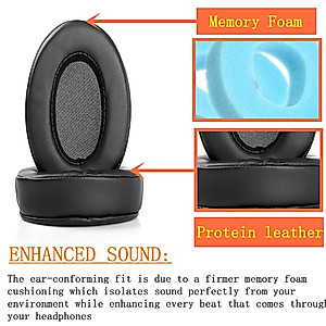 YunYiYi Black Replacement Pillow Ear Pads Foam Earpads Cushions Cover Cups Repair Parts Compatible with SteelSeries Arctis 3 5 7 Headset Headphones