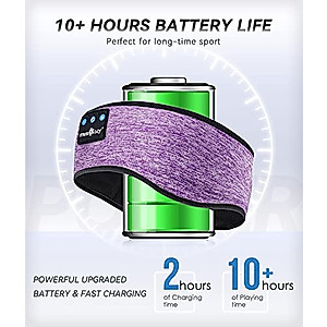 MUSICOZY Bluetooth 5.2 Headband Sleep Headphones Headband Headphones Sports Wireless Music Earphones Eye Mask Earbuds for Side Sleepers Workout Running Travel Yoga Office Mom Women