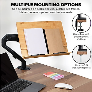 Wisdom Stands Laptop Stand & Book Stand - Highly Adjustable Computer Riser and Book Holder for Desk - for Large & Small Laptops, Books & Tablets - Up to 13 lb - Large Size 15.4 x 11 inch