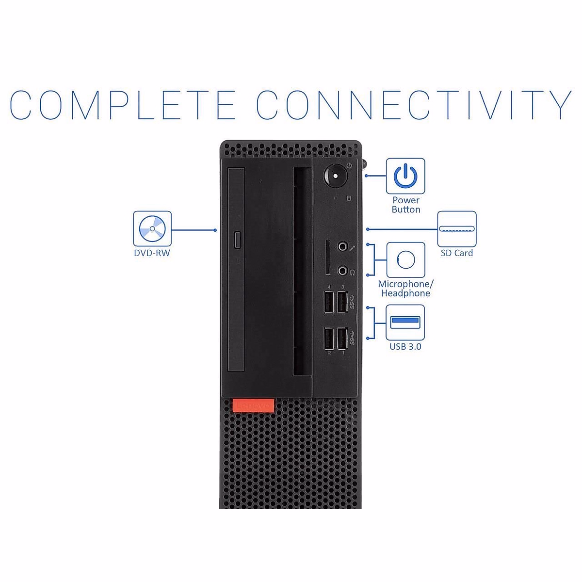 Lenovo ThinkCentre M910s SFF Desktop Computer PC, Intel i5-6500 up to 3.6GHz,32GB DDR4 RAM,New 512GB NVMe M.2 SSD,Build in WiFi BT,DVD-RW,Wireless Keyboard & Mouse,Windows 10 Pro(Renewed)