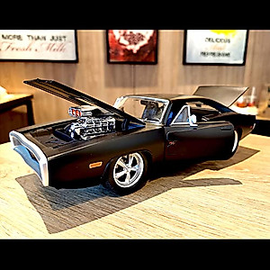 LEFFIHOB 1:16 Licensed 13 Inch Dodge Charger RC Car with Engine Sound and Light, 2.4GHz Remote Control Car Model Car for Boys and Girls, Collectible Holiday Birthday Gift for Kids and Adults