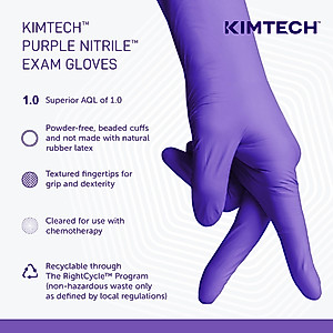 Kimberly-Clark® Safeskin Purple Nitrile Exam Gloves, Medium, Purple, Box Of 100