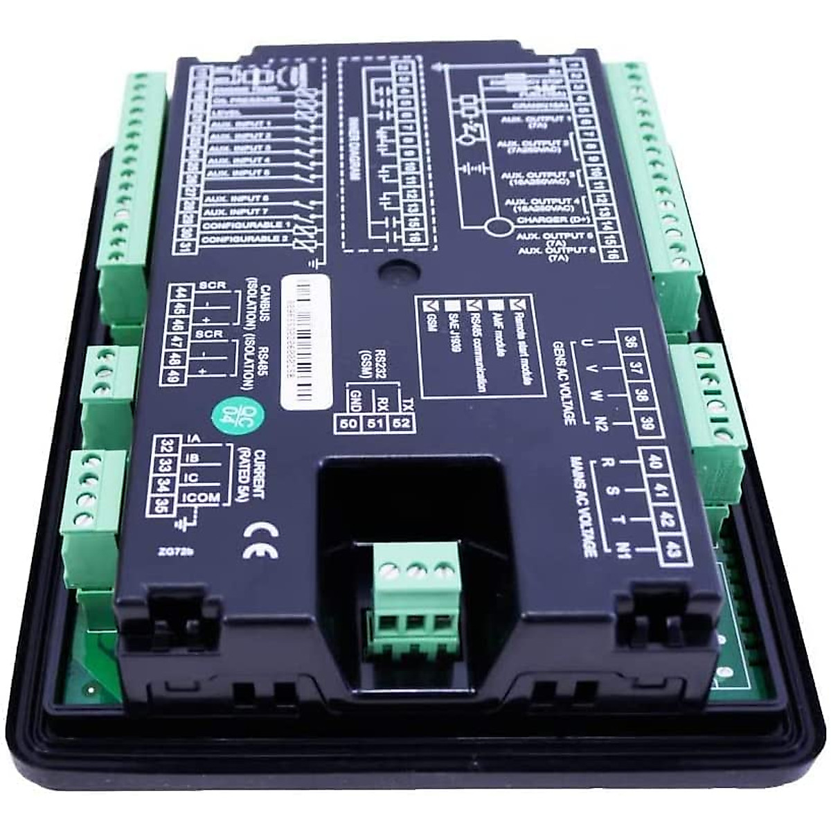 YFYIQI Generator Set Controller Automatic Start/Stop Genset Controller Auto Start Module with Waterproof Security Level IP55 Short Message Service Function Schedule Control