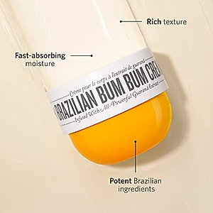 SOL DE JANEIRO Brazilian Bum Bum Cream with Bum Bum Body Scrub Full Size Smoothing and Tightening Bundle