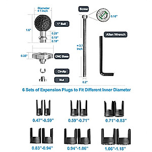 iMESTOU Motorcycle Fork Stem Wireless Qi/USB Phone Mount Charger with 1" Ball for 0.47"-1.18" Diameter Fits for Kawasaki, Ducati, Honda, BMW Motorcycles Quick Charge for 3.5"-6.8" Smartphones