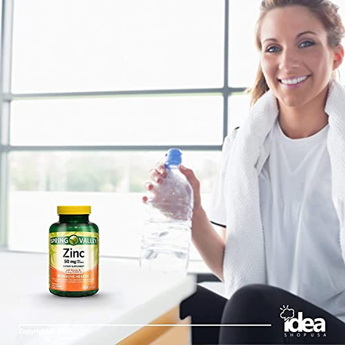 Spring Valley Zinc 50 mg with Vitamin D3 50 mcg Capsules + “Vitamins & Minerals - A to Z" - Better Idea Guide (2 Pack 300 ct)