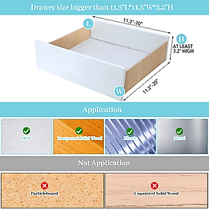 Drawer Dividers, 6 Pack Adjustable Drawer Organizers 3.2" High Expandable from 11.3-20" Clear Expandable Dresser Organizer for Clothes Kitchen Utensils Cutlery Drawer Organizers Set