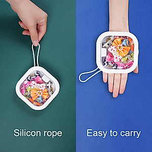 Ishua 4pcs Hair Tie Qtip Organizer, Portable Hair Tie Holder Organizer Can, Travel Qtip Holder Cotton Swabs Dispenser Storage Organizer for Hair Tie Accessorie, Hair Clip, Hair pin, Cotton Swabs