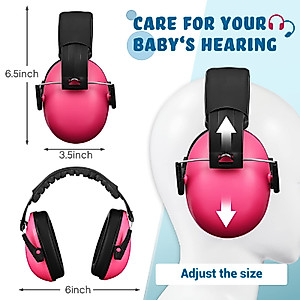 Yunsailing 4 Pack Kids Earmuffs Noise Canceling Reduction 26dB Adjustable Ear Protection Headphones (Pink,Blue)