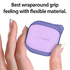 araree Bean Soft and Flexible Shockproof Silicone Cover Case Compatible with Samsung Galaxy Buds 2 Pro (2022) / Galaxy Buds 2 / Galaxy Buds Pro (2021) / Galaxy Buds Live (2020) with Keychain (Black)