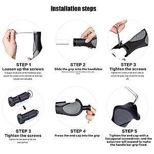 MUYDZ 1 Pair Bike Grips with Rubber Ergonomic Antislip Handlebar Grips for Bicycle Mountain Bike Road MTB(General Section)