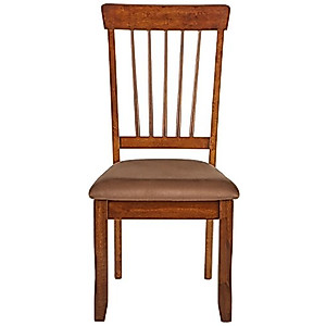 Signature Design by Ashley Berringer 18" Rustic Dining Chair with Cushions, 2 Count, Brown