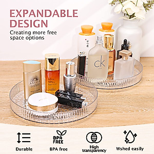 Lazy Susan Organizer- 3 Pack Lazy Susan Turntable for Kitchen,Cabinet, Pantry,Table, Fridge, Bathroom, Countertop, Vanity, 9 Inches, Clear