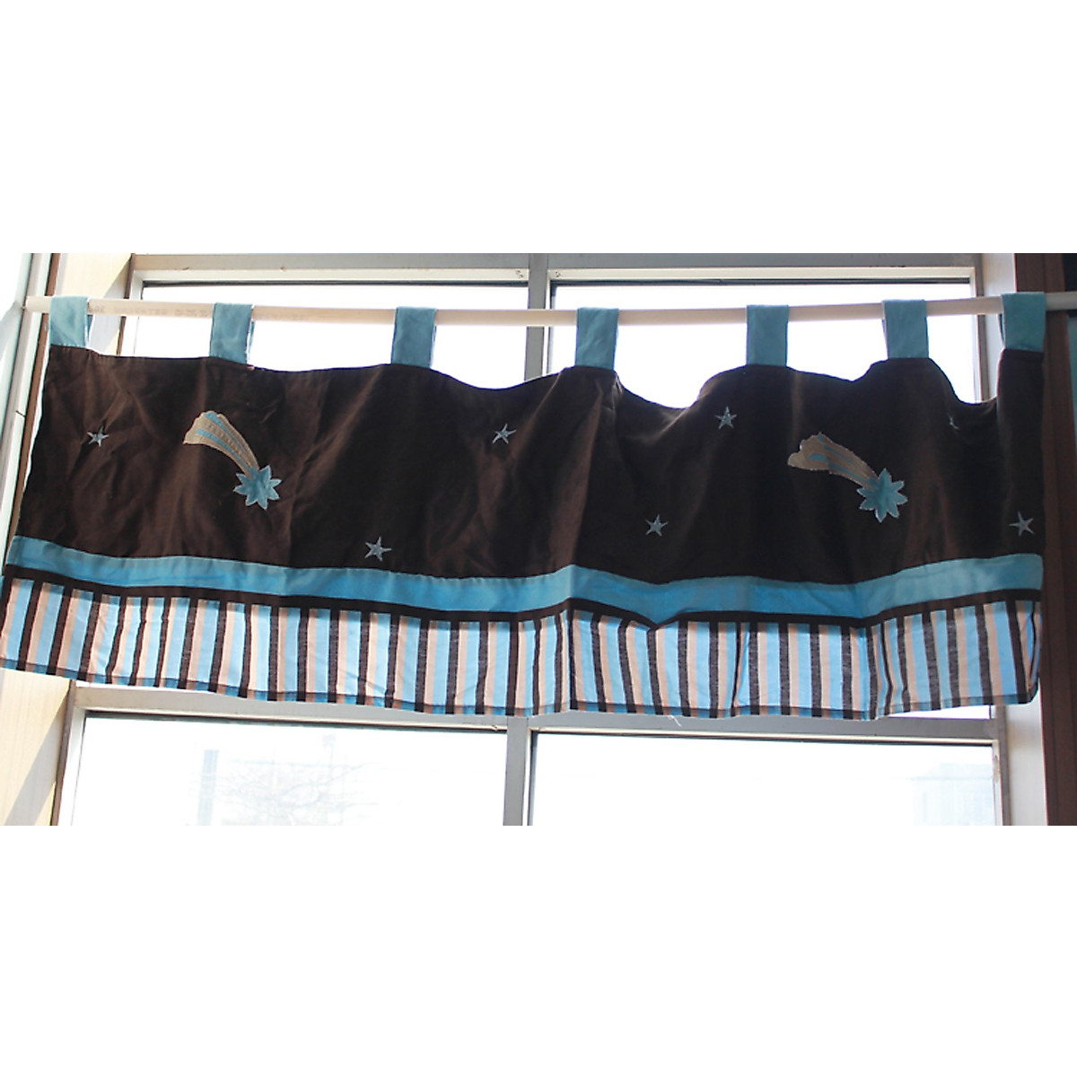 CribMATE Brown Blue Teddy Bear Nursery Crib Bedding Set Star Moon Themed Baby Boy Cot Set