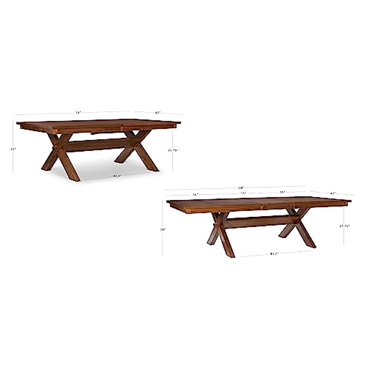 Powell Kraven Dining Table, Dark Hazelnut Finish