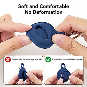 4 Pack Airtag Holder Keychain,Waterproof Apple airtag case with Key Ring,Silicone Air Tags Case for Luggage,Keys,Car,Bags,Kids,Backpack