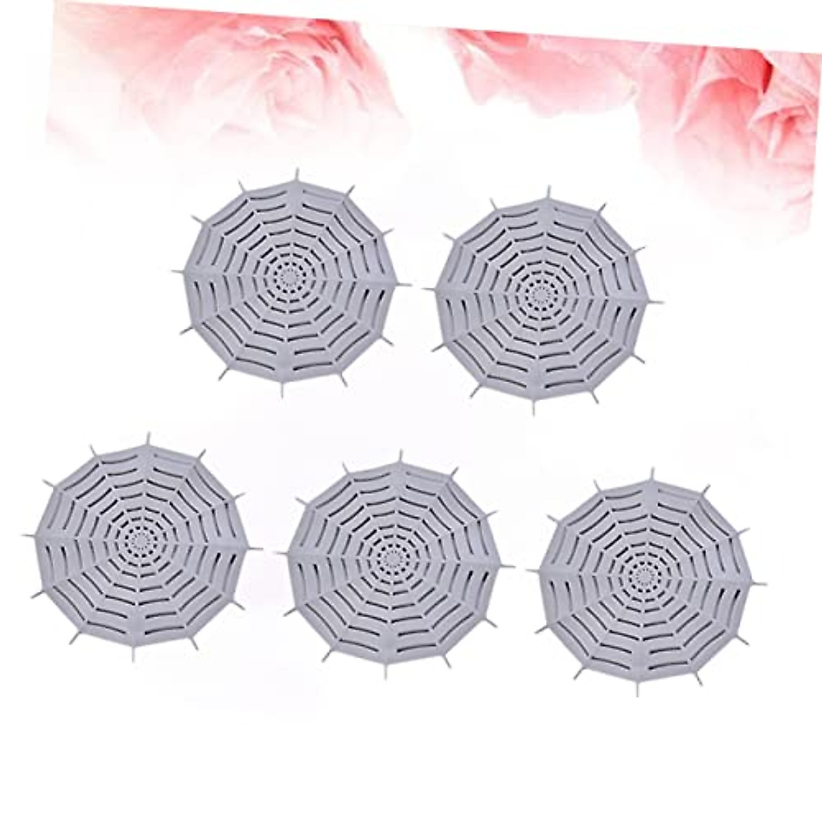 Outanaya 5pcs Hair Stopper Sink Sewer Filter Spider Web Shaped Filter Strainer Floor Drain Stopper Kn Filter Drainer Filter Drain Filter Screen Basket Bathtub Plug Hair Receiver Drain Plug