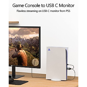 HDMI to USB C Adapter Cable 4K60Hz 6.6FT, HDMI Source Input to USB Type C Output Display Converter, HDMI 2.0 Compatible with Xreal Air, Nreal Air, Steam Deck Dock, PS5, Xbox, Portable Monitor