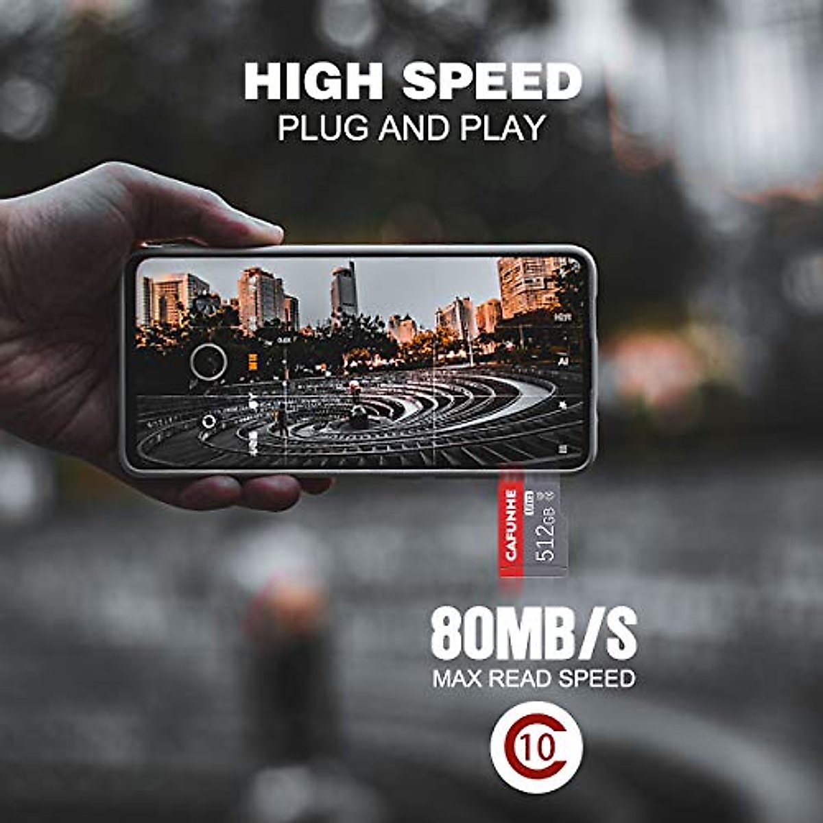 512GB Micro SD Card 512GB with Adapter High Speed Card Class 10 Memory Card for Android Smartphone,Digital Camera,Tablet and Drone MicroSD （512GB）