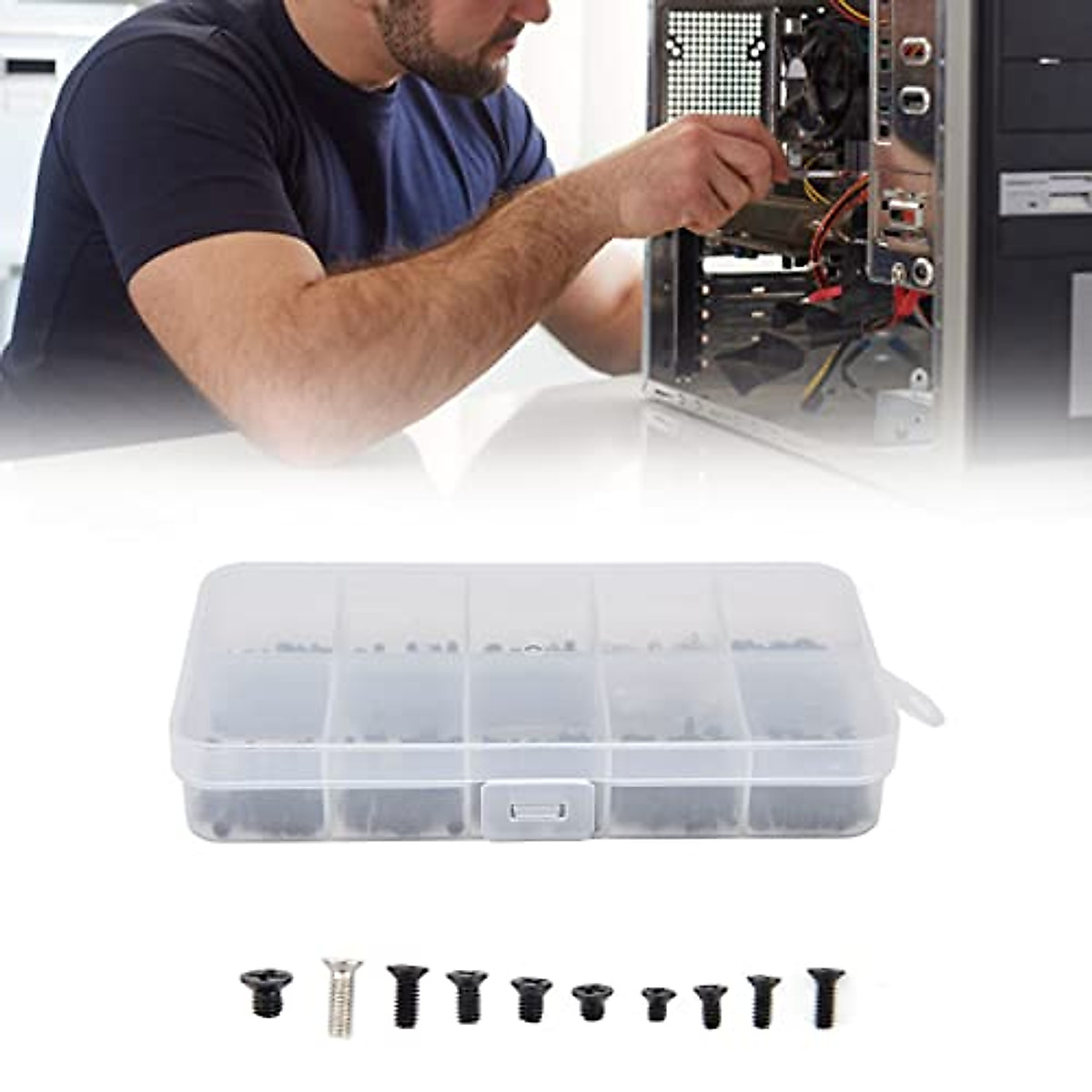 Laptop Screw, 500 Pcs M2.5 Notebook Computer Screw Assortment Kit Electronic Repair Screw Accessory