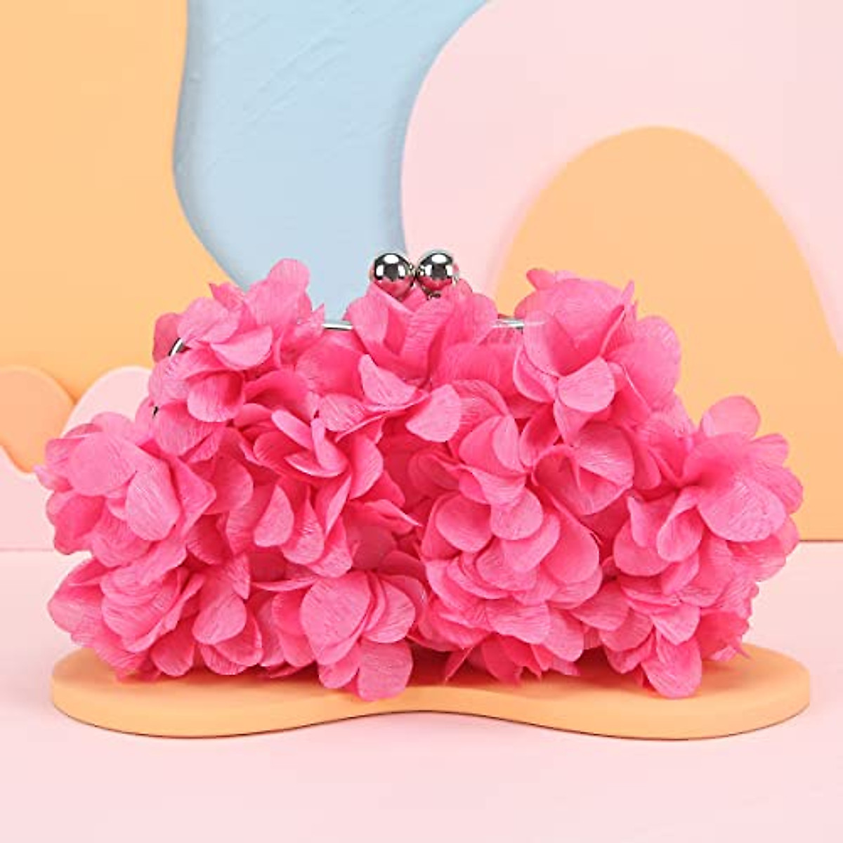 Fawziya Floral Cutch Purses For Women Evening Bags And Clutches-Fuchsia